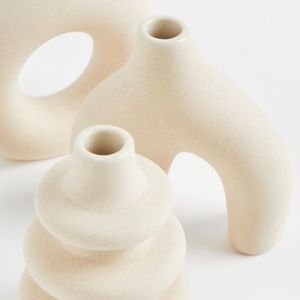 H&M | Other | Nib Hm 3pc Mini Iconic Stoneware Vases Set | Poshmark